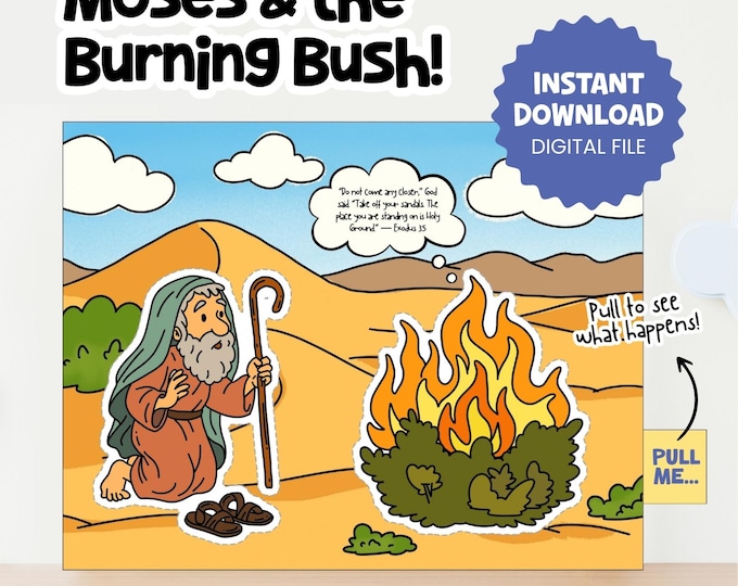 Moses and the Burning Bush, Sunday School Craft, Moses Craft, Bible ...