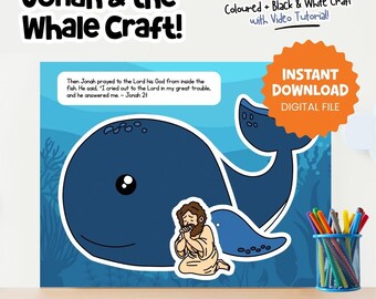 Jonah and the Whale - Bible Craft - Sunday School Activity - Etsy UK