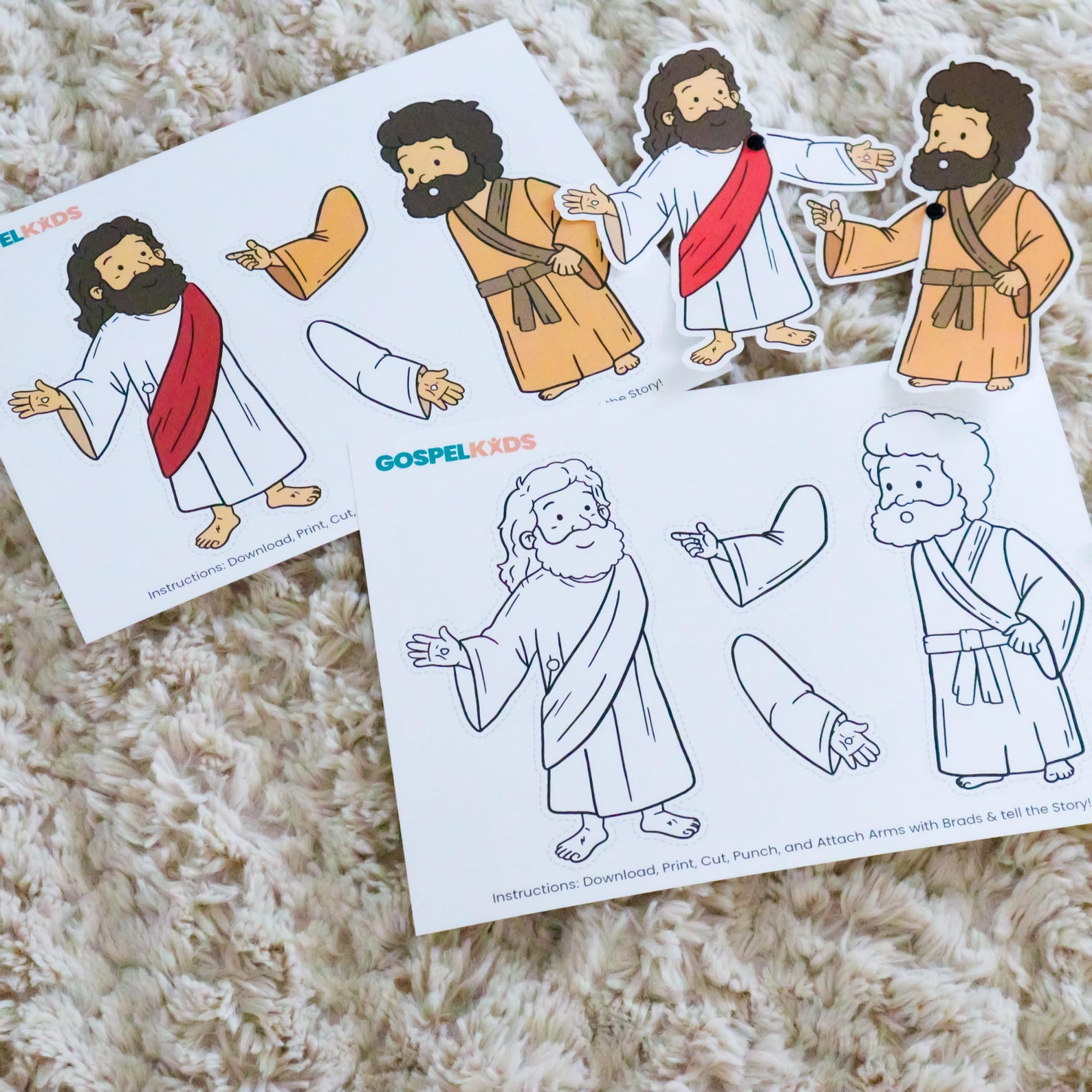 Jesus and Thomas Craft: Resurrection Bible Story Activity (PDF) - Etsy