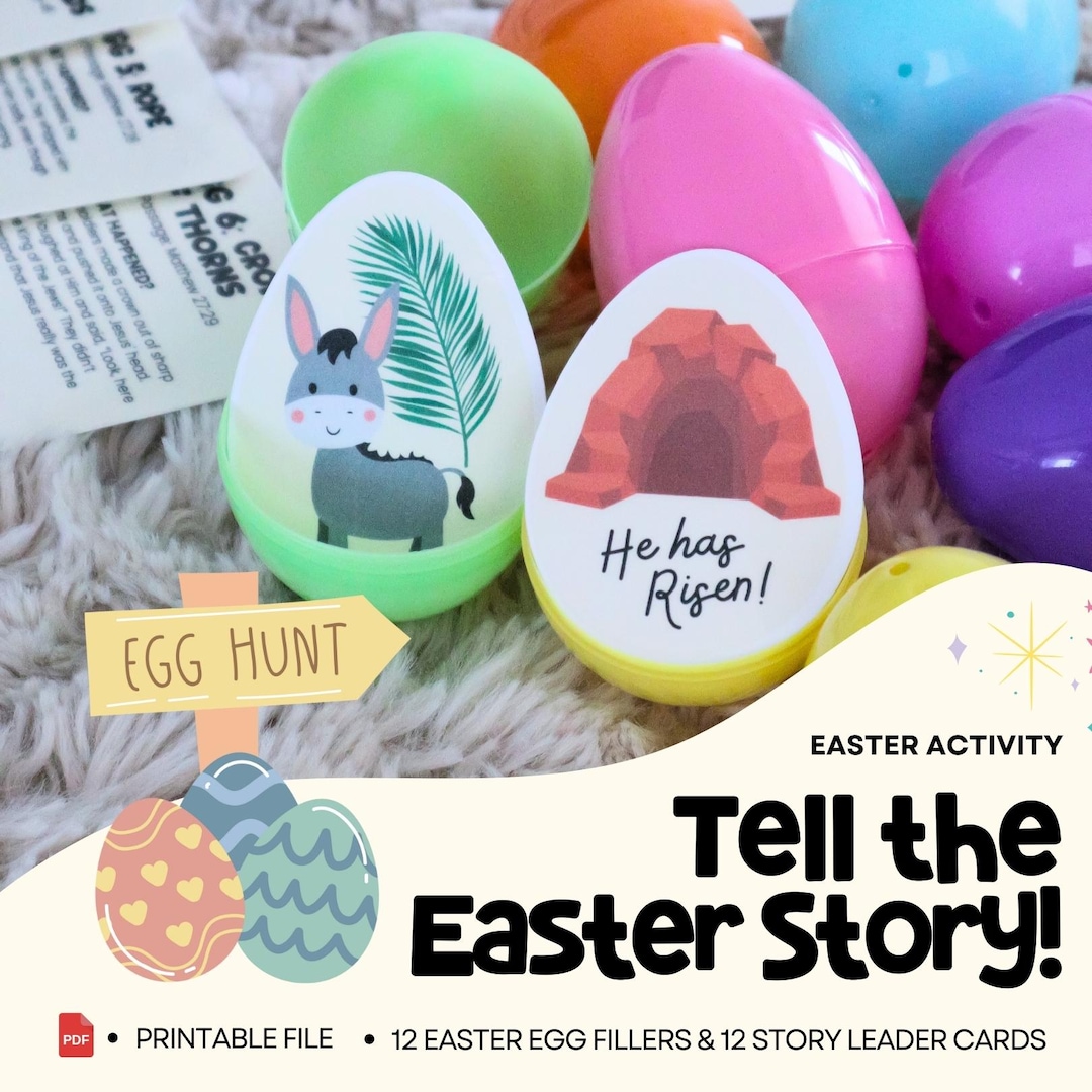 Resurrection Egg Hunt Printable: Christian Easter Story Game (PDF) - Etsy