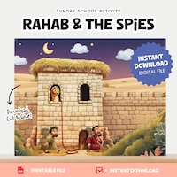 Rahab Hides the Spies, Bible Story Craft. Kids Bible Craft and Coloring ...