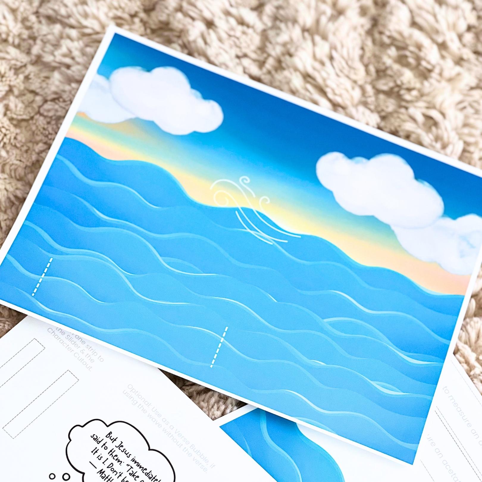 Jesus Walks on Water Craft: Sunday School Bible Lesson (PDF) - Etsy