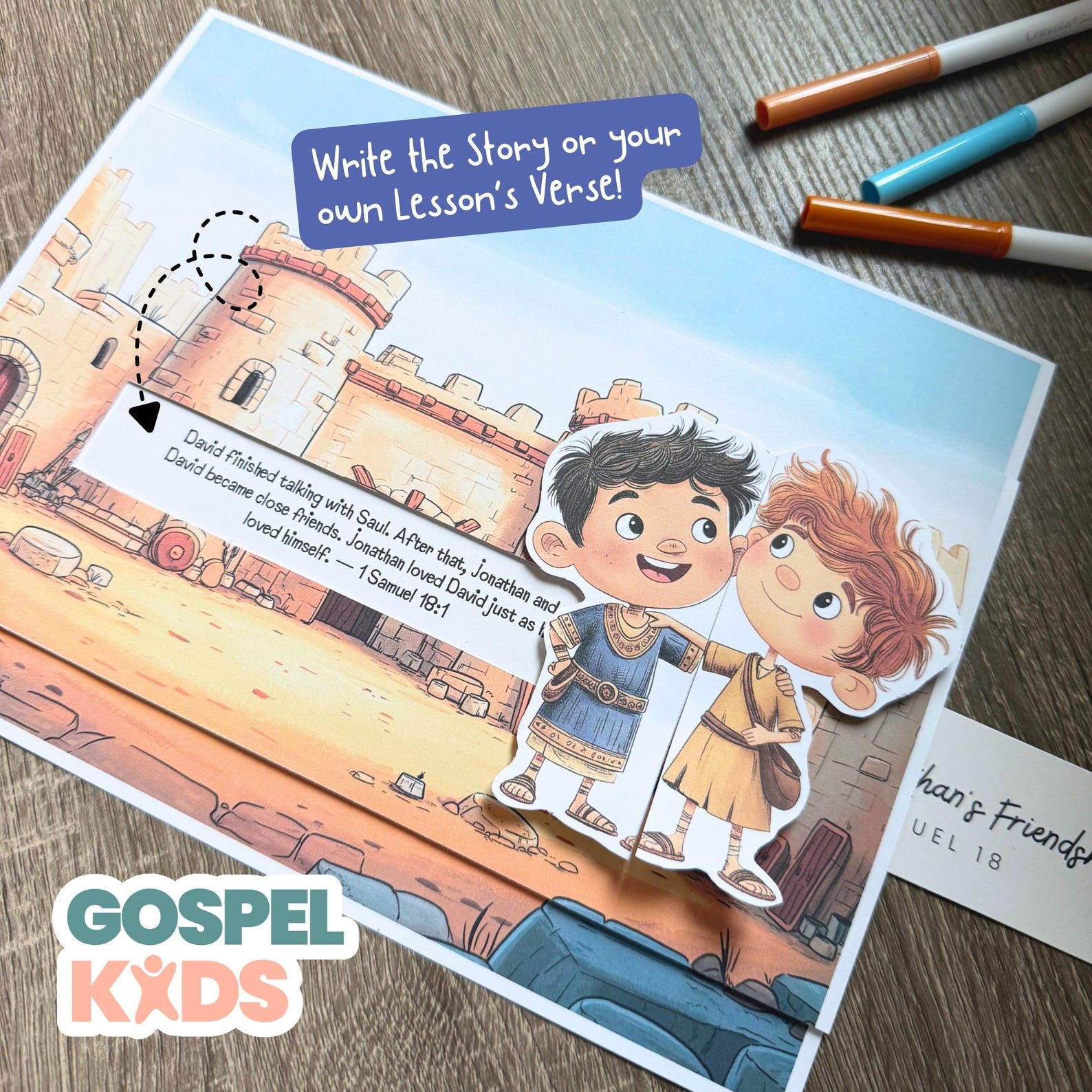 David & Jonathan Friendship Bible Craft | Printable Sunday School ...