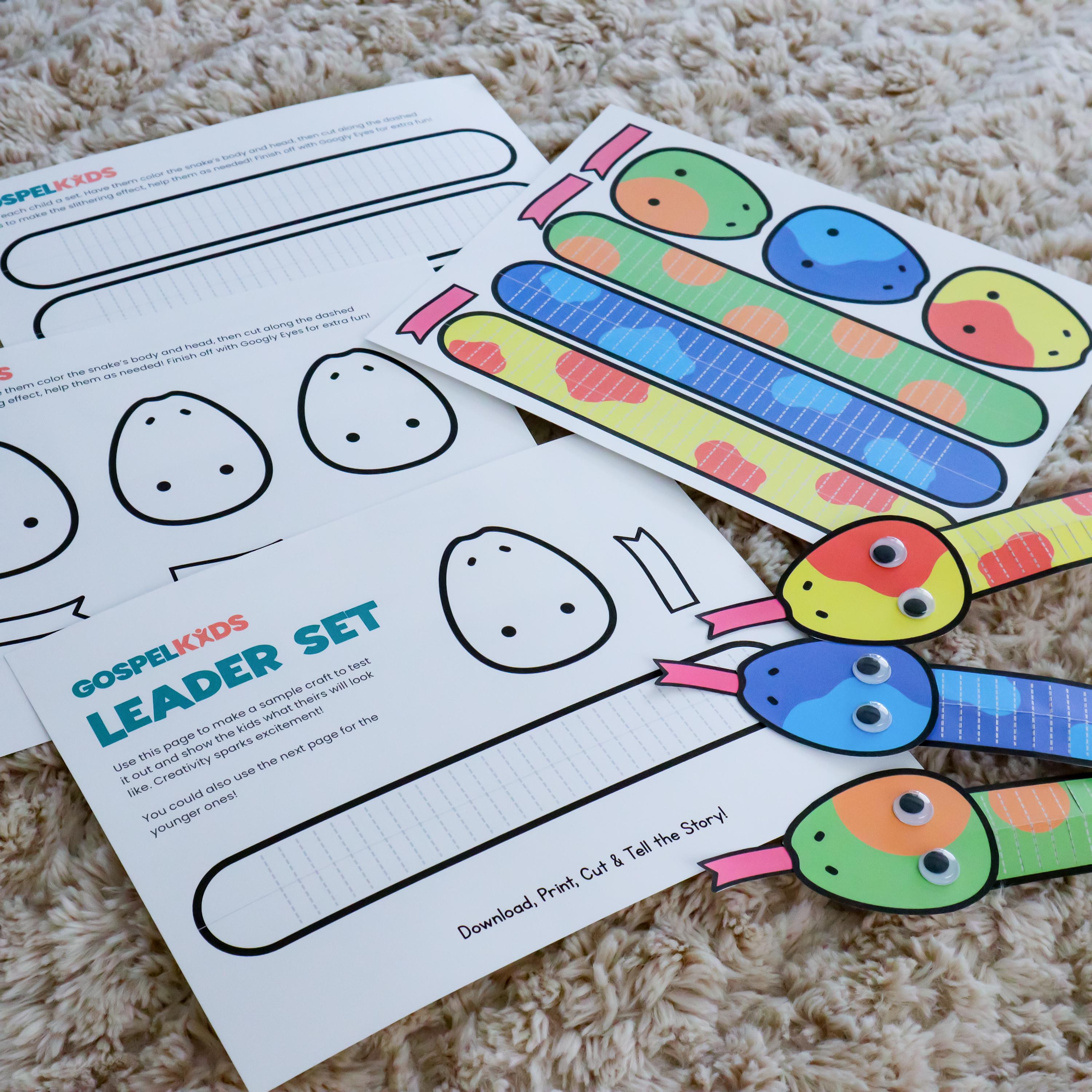 Genesis 3 Snake Craft: Bible Story Printable (PDF) - Etsy