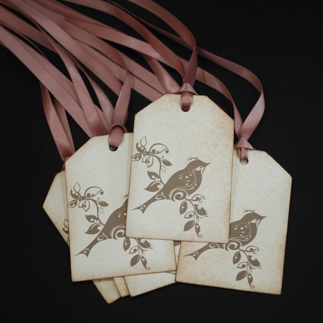 Pretty Bird, Blank Tags, Decorative Gift Tags, Set of 8, Fancy Bird ...