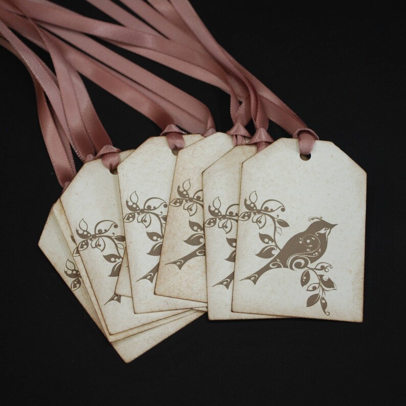 Pretty Bird, Blank Tags, Decorative Gift Tags, Set of 8, Fancy Bird ...