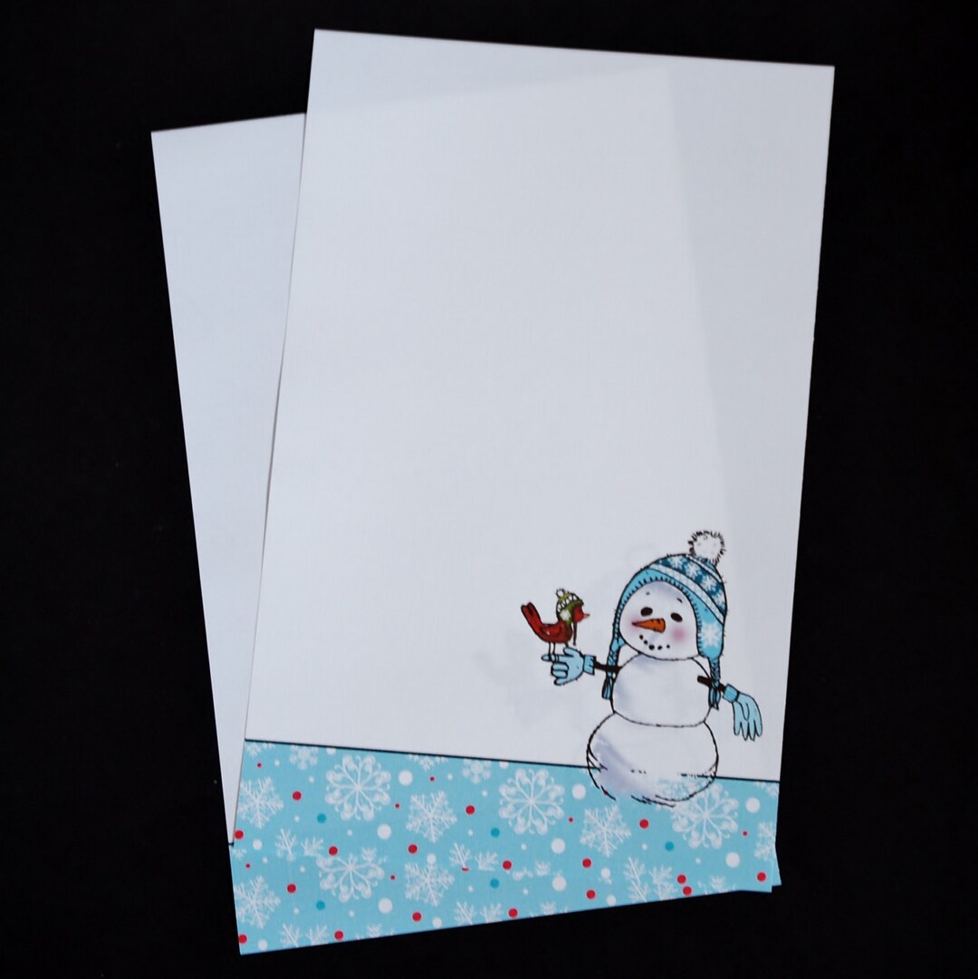Sherpa Snowman, Winter Stationery Set, 5.5 X 8.5, Letter Writing Set ...