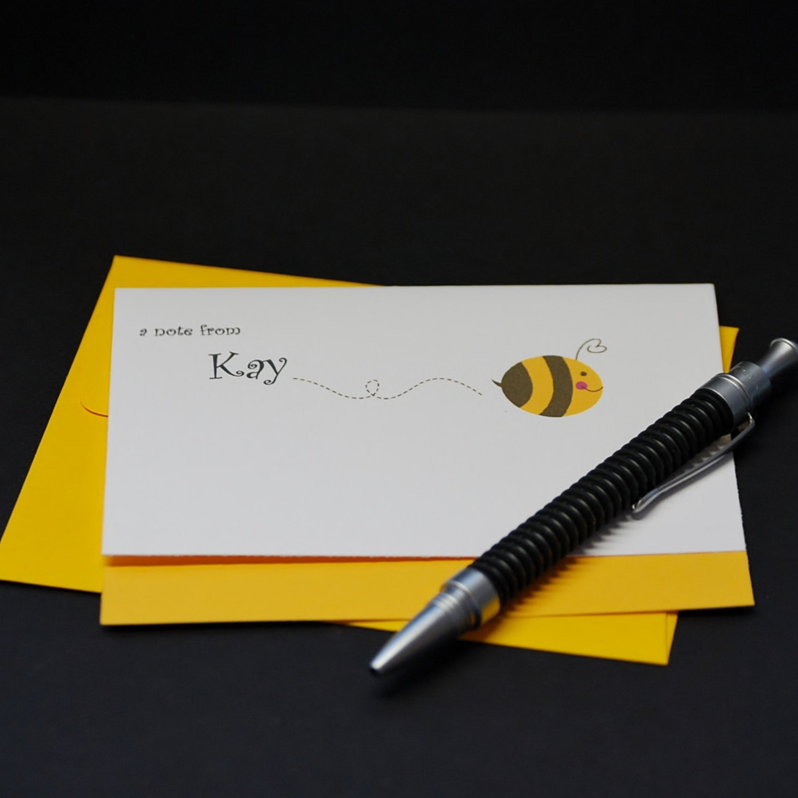 Buzzing Bee Personalized and Custom Note Cards Set of 6 - Etsy