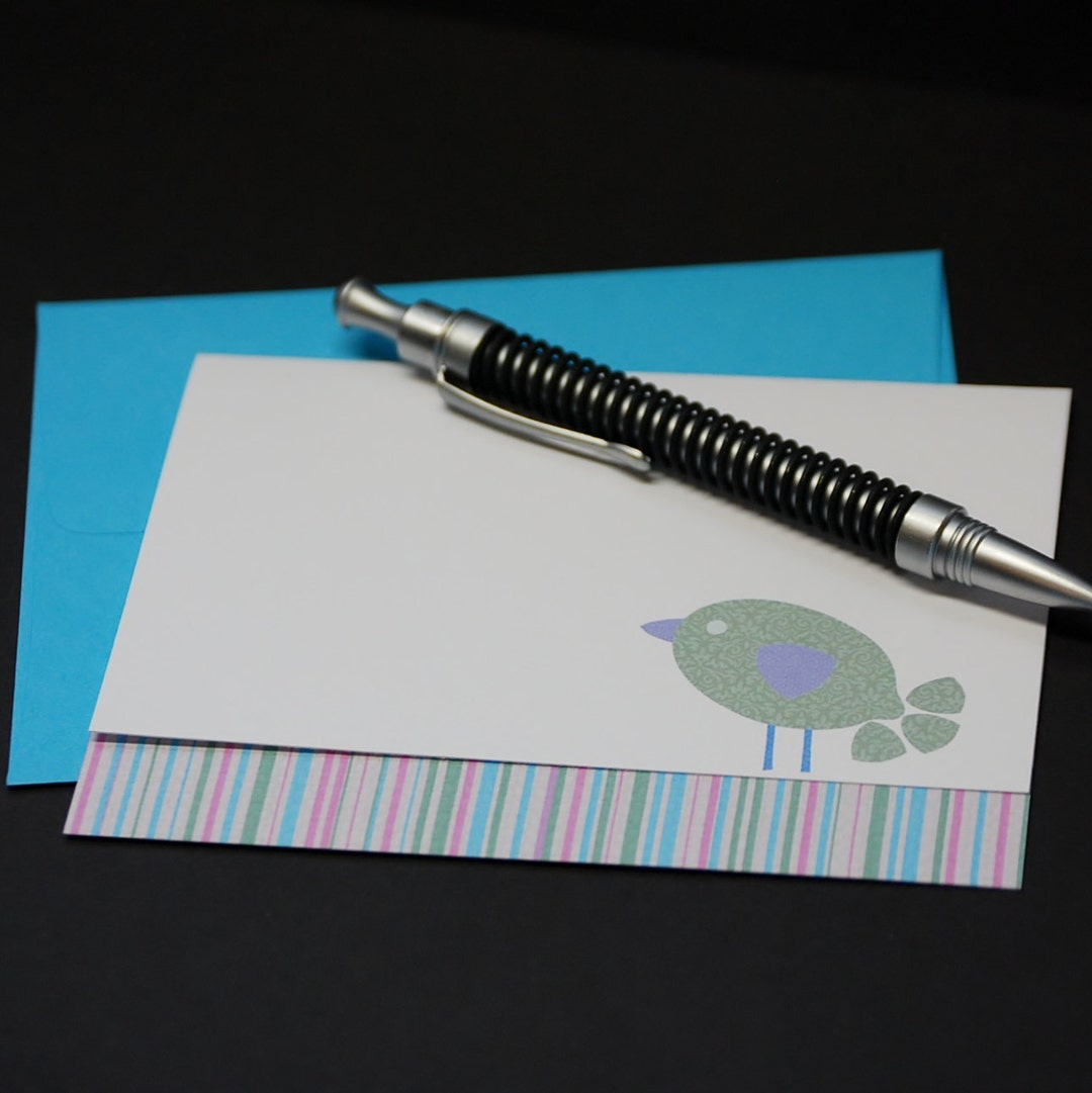 Birdie, Blank or Customized Greeting Cards, Set of 6 - Etsy