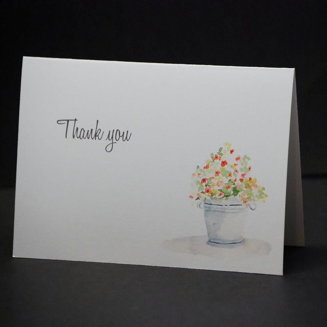Flower Pot Thank You Greeting Cards Set of 10 - Etsy