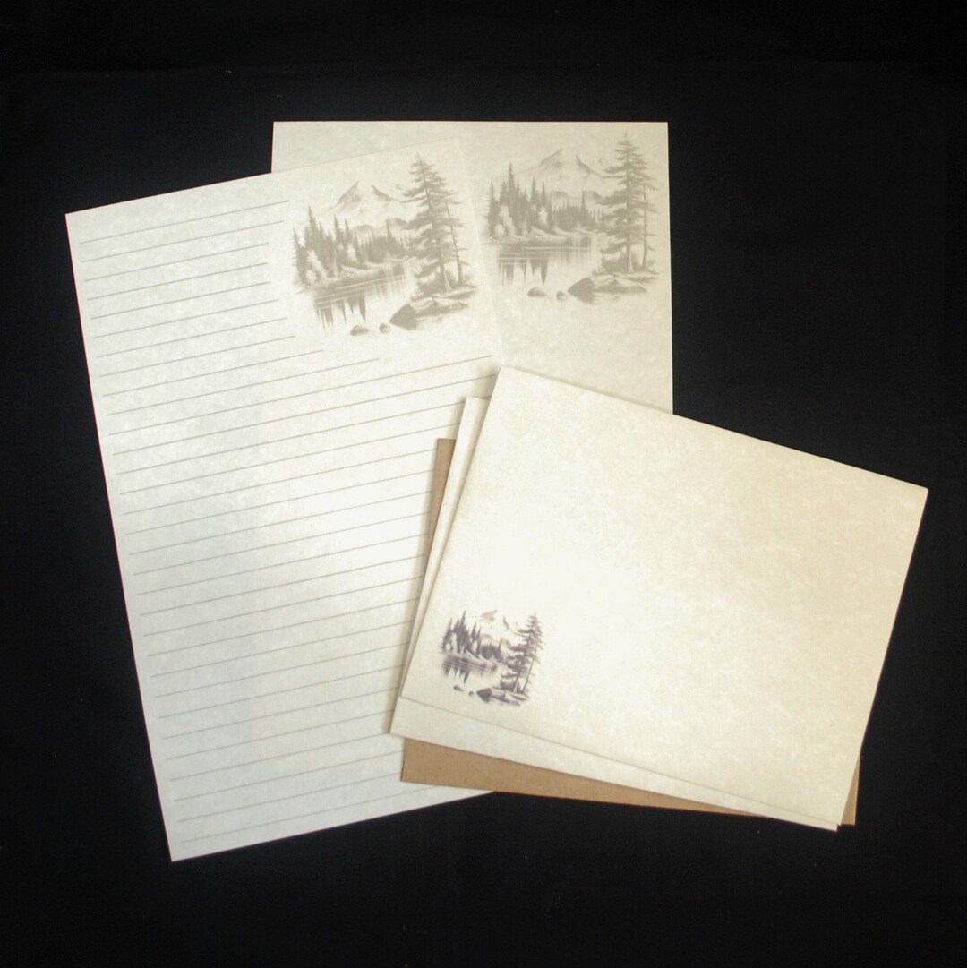 Mountain Lake, Stationery, 5.5 X 8.5, Letter Writing Set, Parchment ...