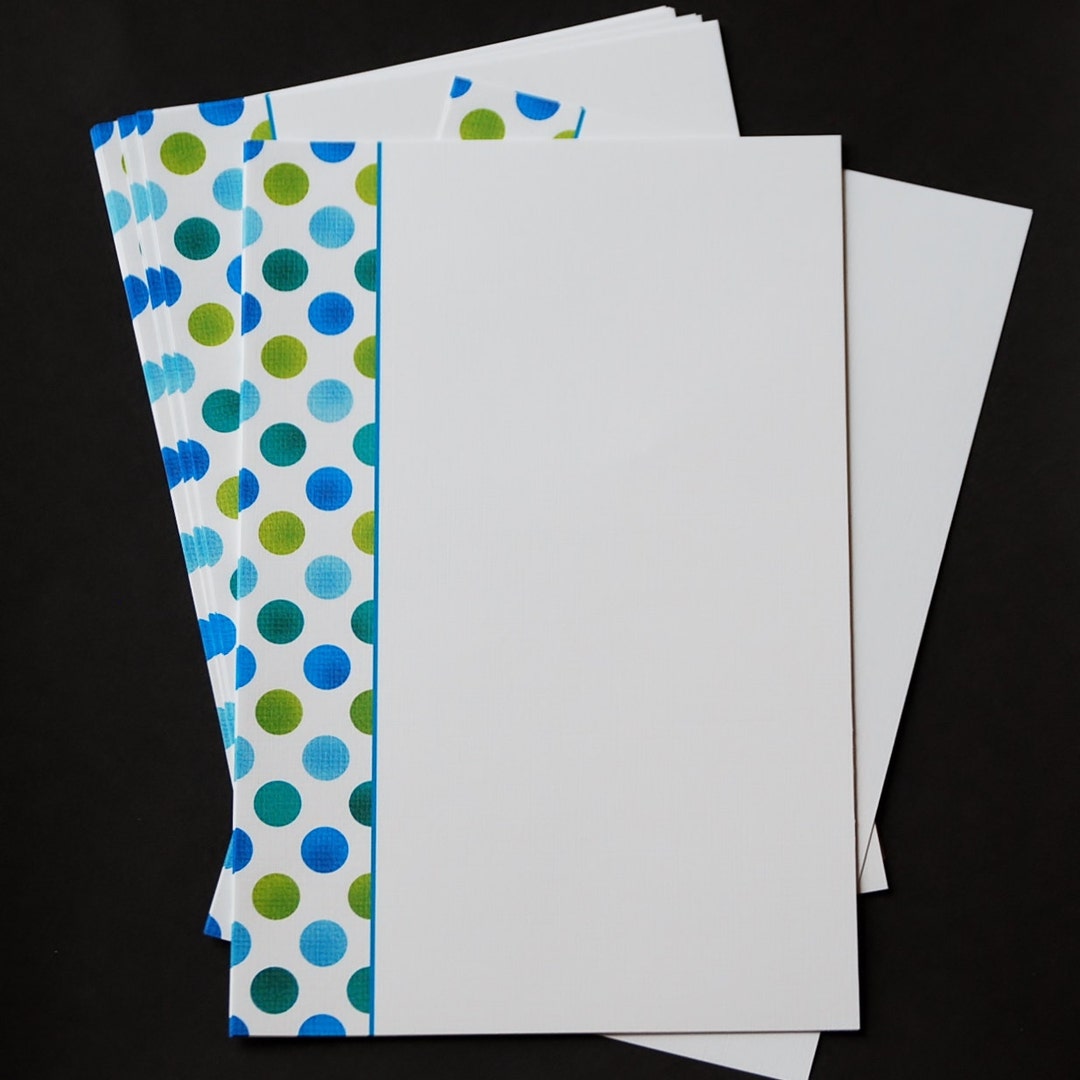Teal Dots, Stationery Set, 5.5 X 8.5, Letter Writing Set, Handwritten ...
