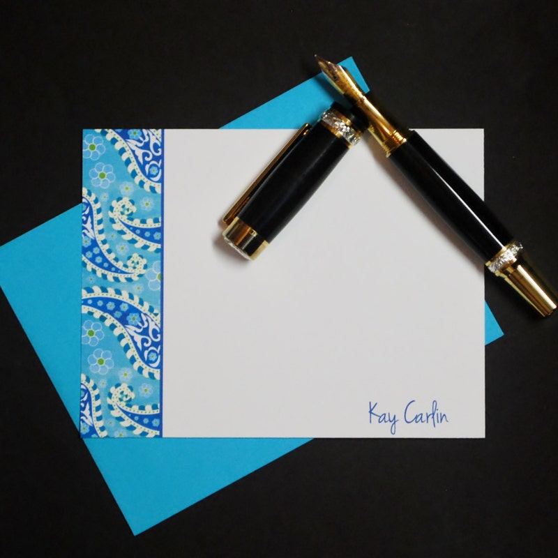 Paisley Note Cards - Etsy