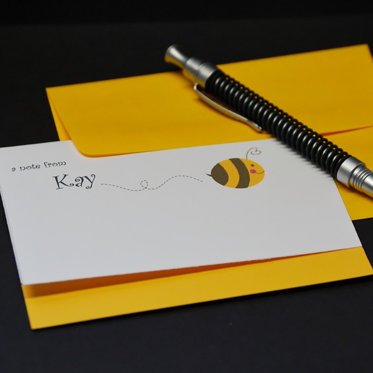 Buzzing Bee Personalized and Custom Note Cards Set of 6 - Etsy