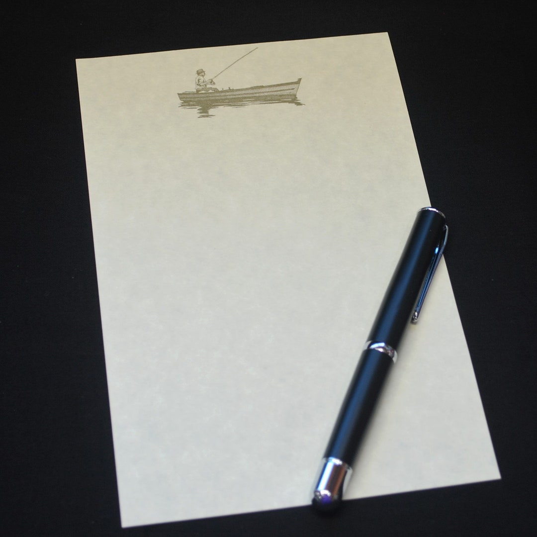 Fishing Guy, Masculine Stationery Set, 5.5 X 8.5, Writing Set, Outdoors ...