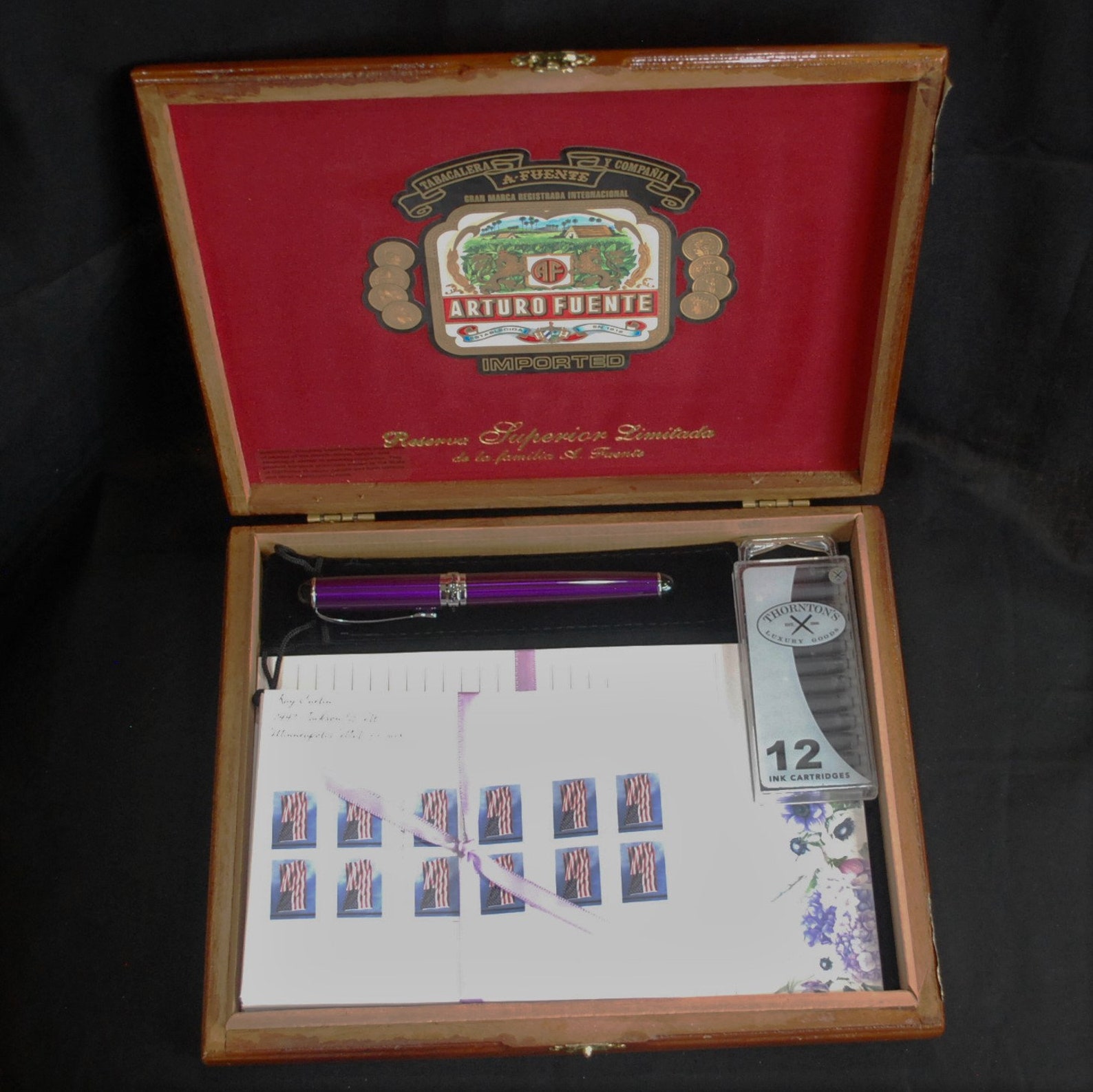 Cigar Box Writing Set Complete Stationery Gift Set Fountain - Etsy