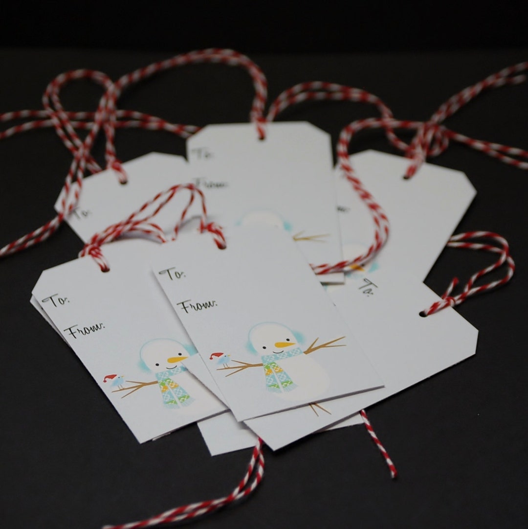 Snowman 1, Holiday Gift Tags, Set of 8 Christmas Hang Tags - Etsy