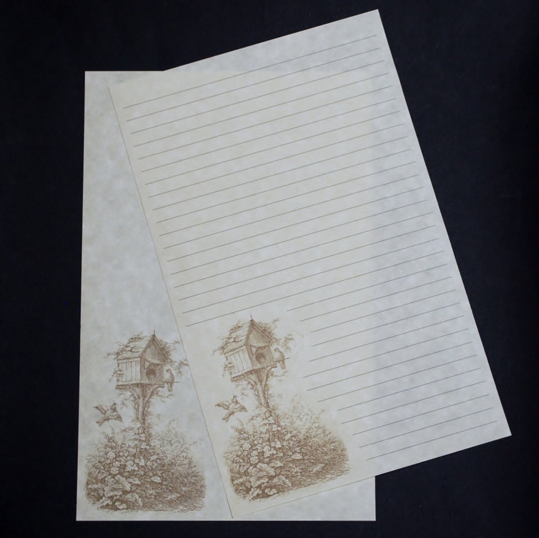 Vintage Birdhouse, Stationery Set, 5.5 X 8.5, Writing Set, Handwritten ...