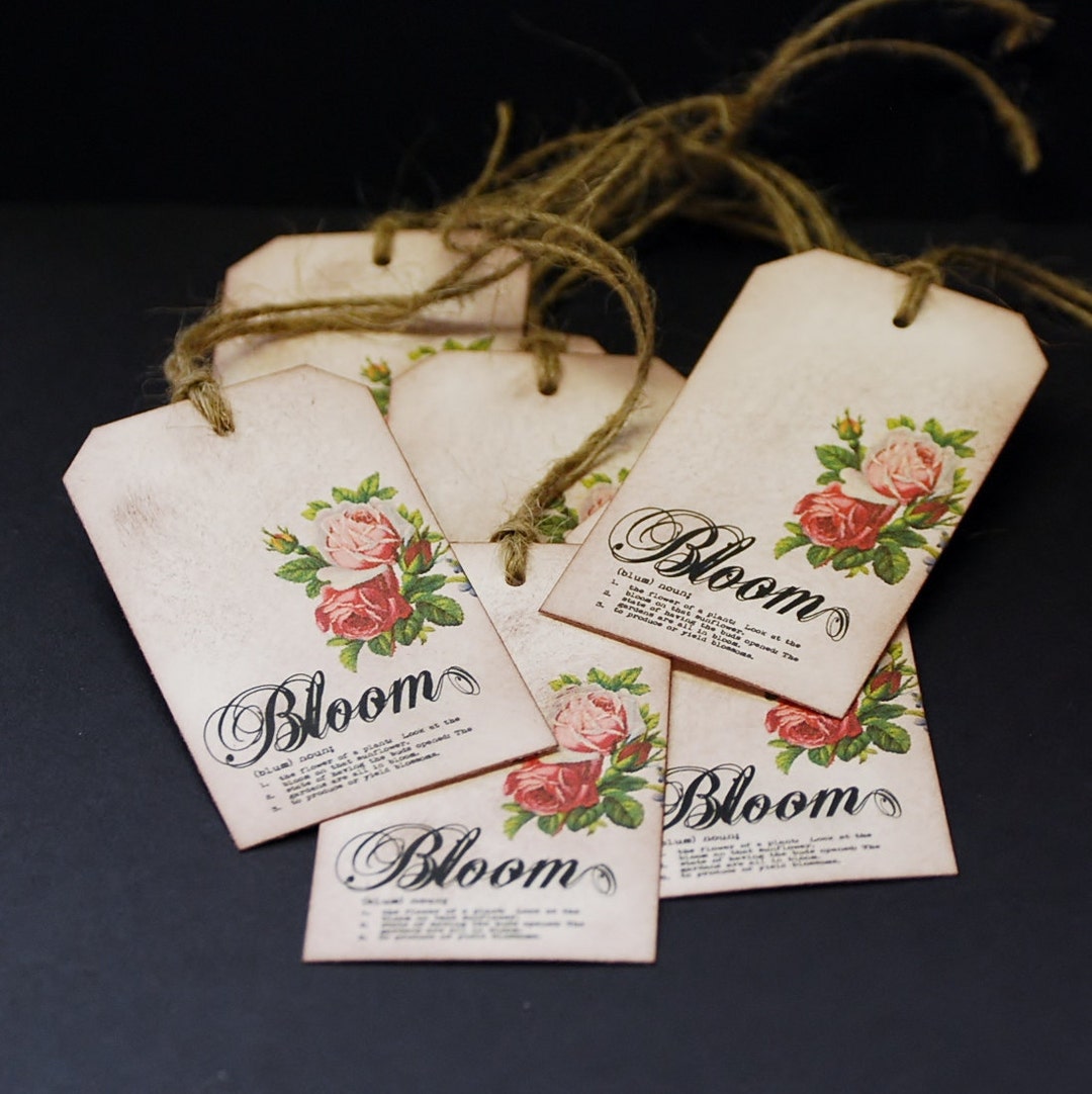 Roses in Bloom, Vintage Rose Hang Tags, Set of 8 - Etsy