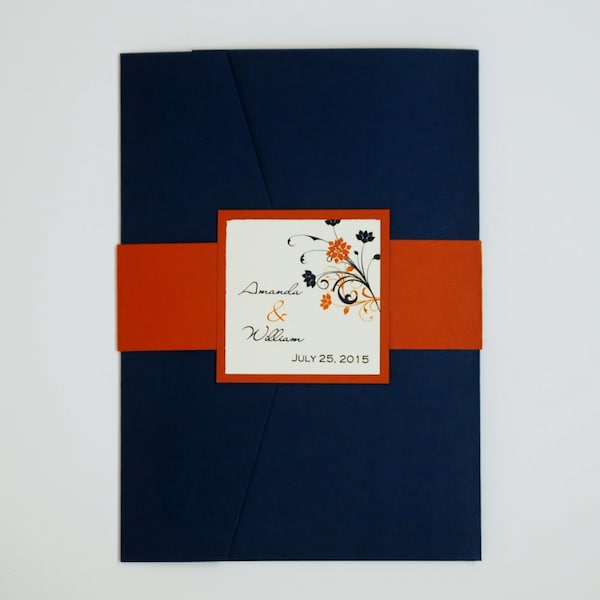 Navy Flourish - Etsy