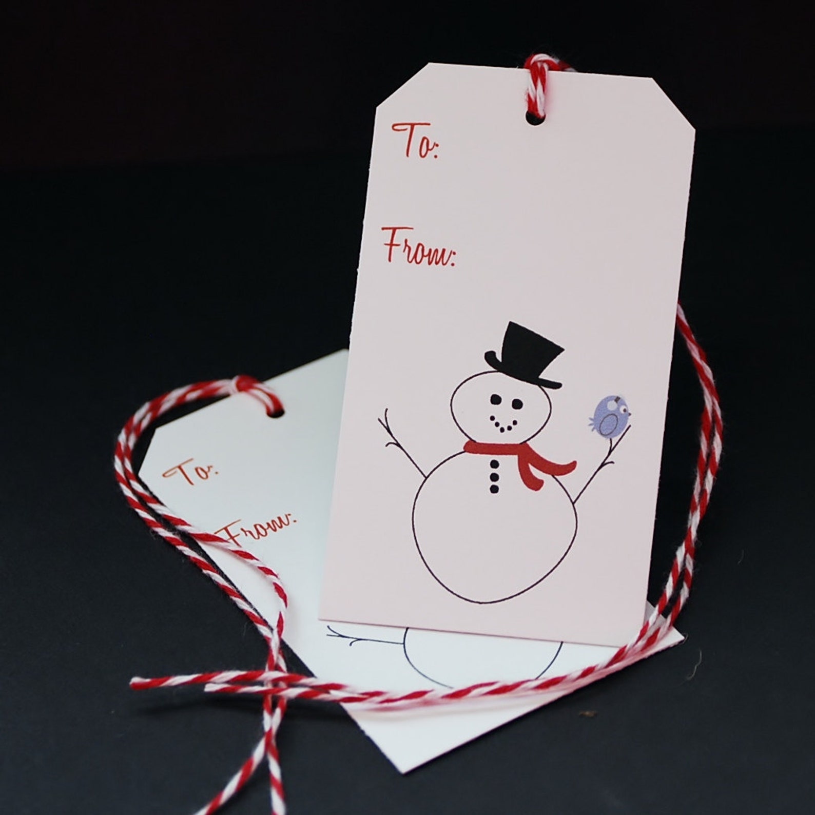 Stick Snowman Holiday Gift Tags Set of 8 Christmas Hang Tags | Etsy