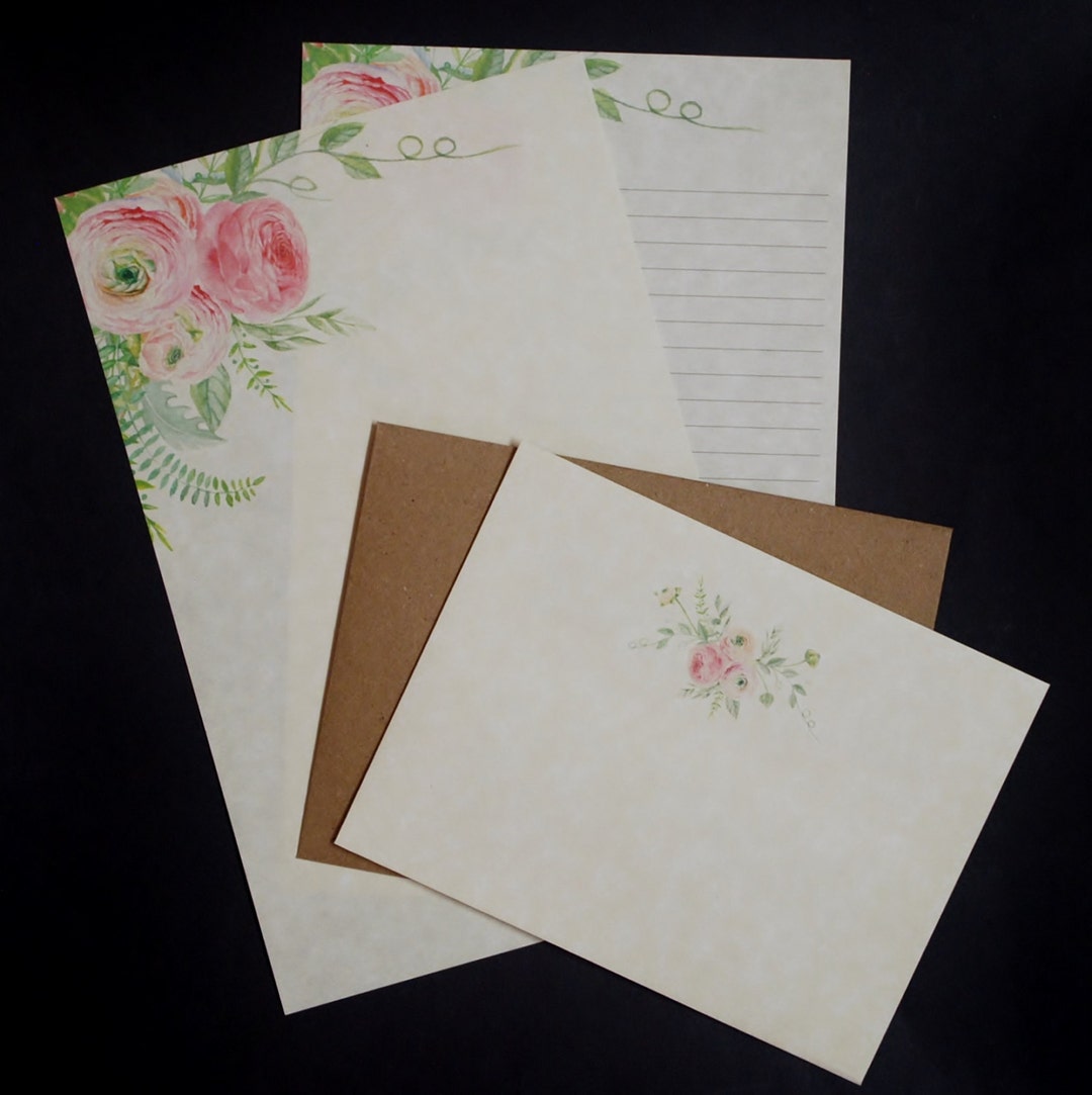 Pink Trio Social Stationery Set Letter Writing Set Pen Pal - Etsy