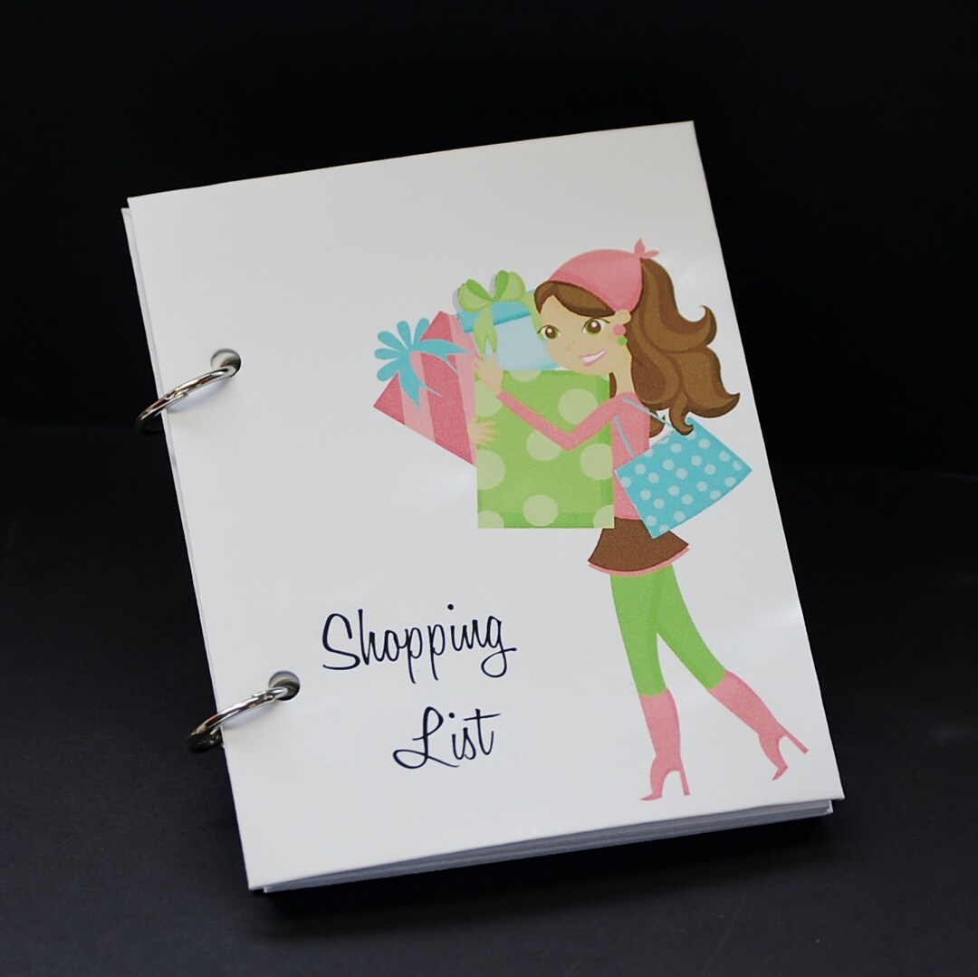 Mod Girl Shopping List Customized Blank Note Pad Shopping - Etsy