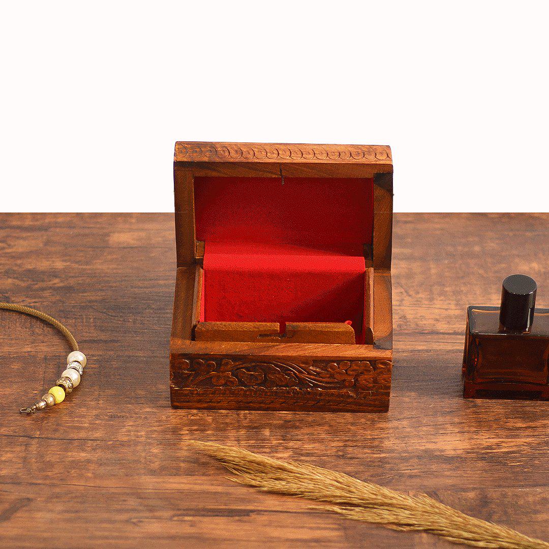 Rosewood Secret Lock Jewelry Box, Wooden Puzzle Box Christmas Gift ...