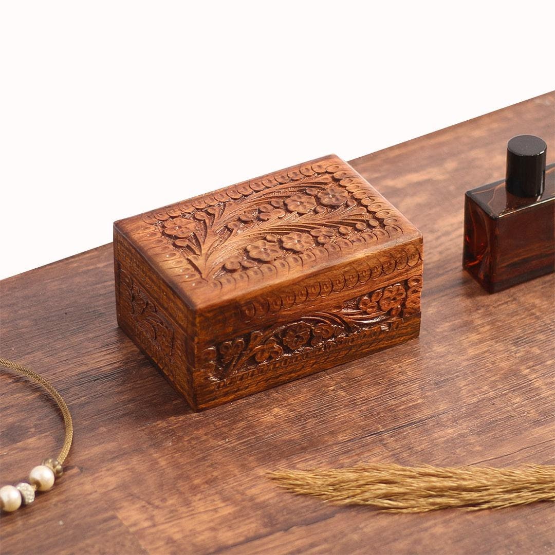 Rosewood Secret Lock Jewelry Box, Wooden Puzzle Box Christmas Gift ...