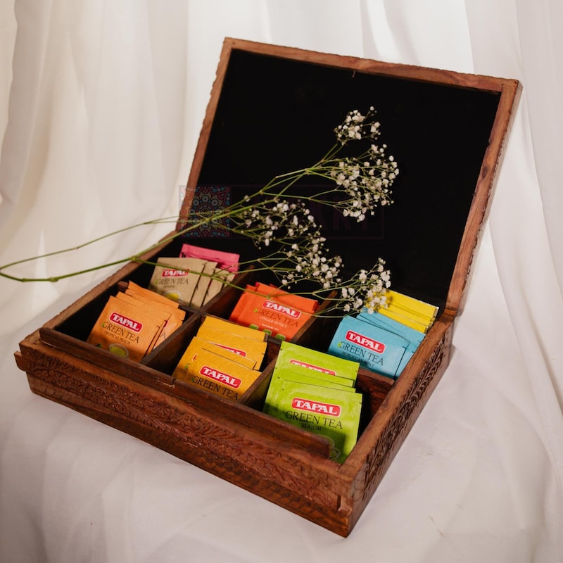 Hand Made Wooden Tea Box - Etsy