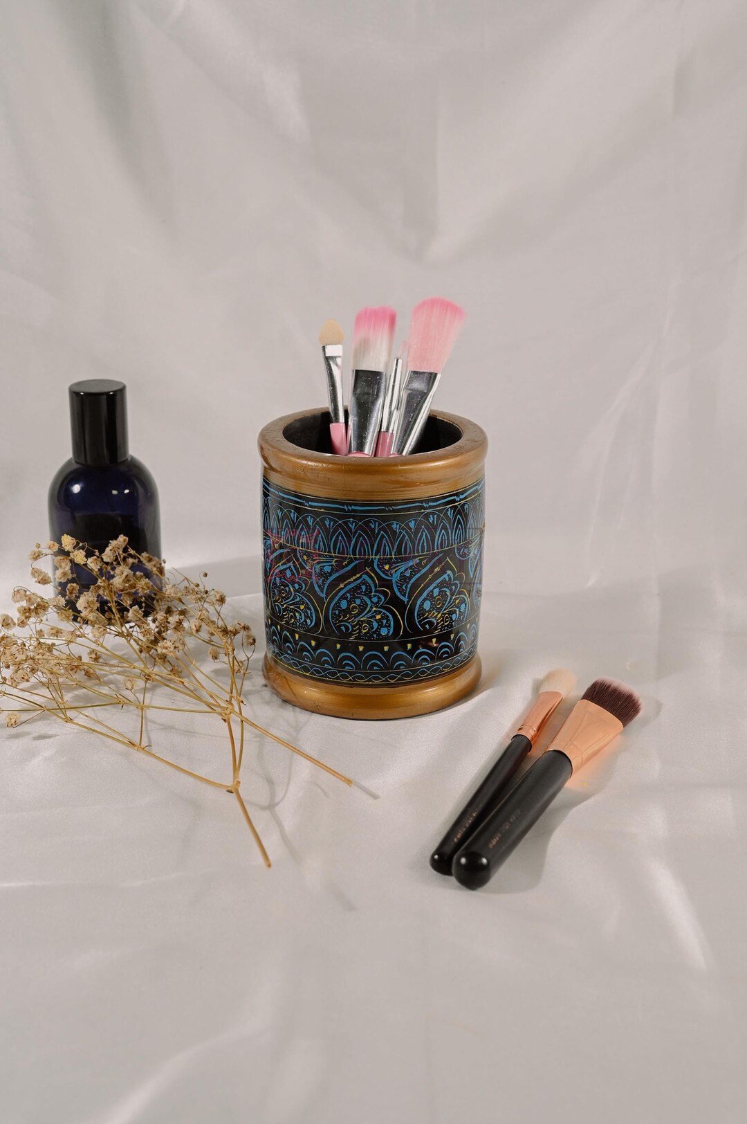 Handcrafted Desk Accessory, Fancy Pen and Pencil Pot, Cosmetic Keeper ...