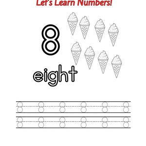 Number Tracing Worksheets for Kids to Learn About and Practice Writing ...