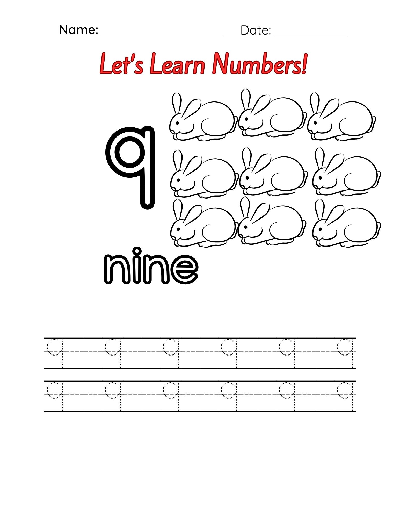 Number Tracing Worksheets for Kids to Learn About and Practice Writing ...