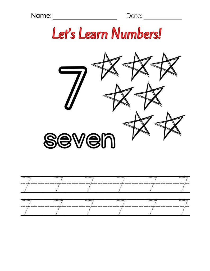 Number Tracing Worksheets for Kids to Learn About and Practice Writing ...
