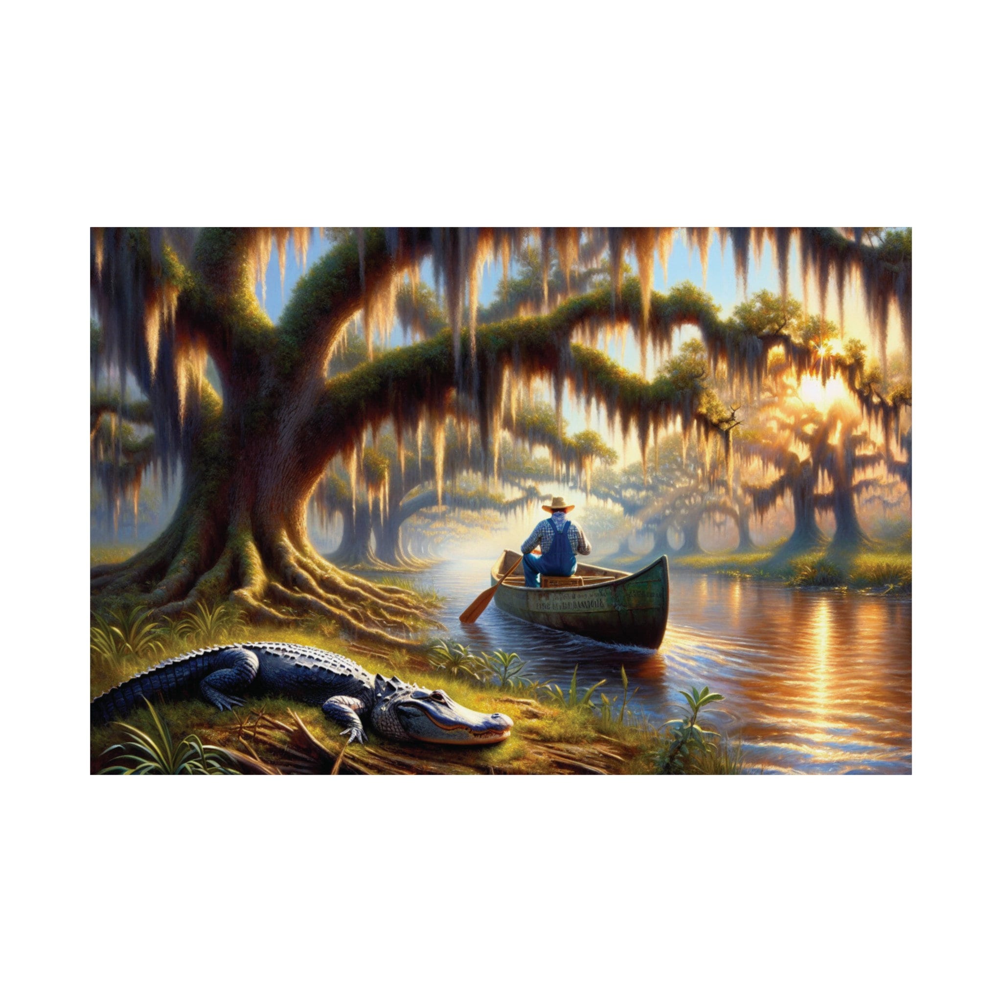 Swamp With Alligator Picture, Louisiana Swamp Wall Hanging, Florida ...