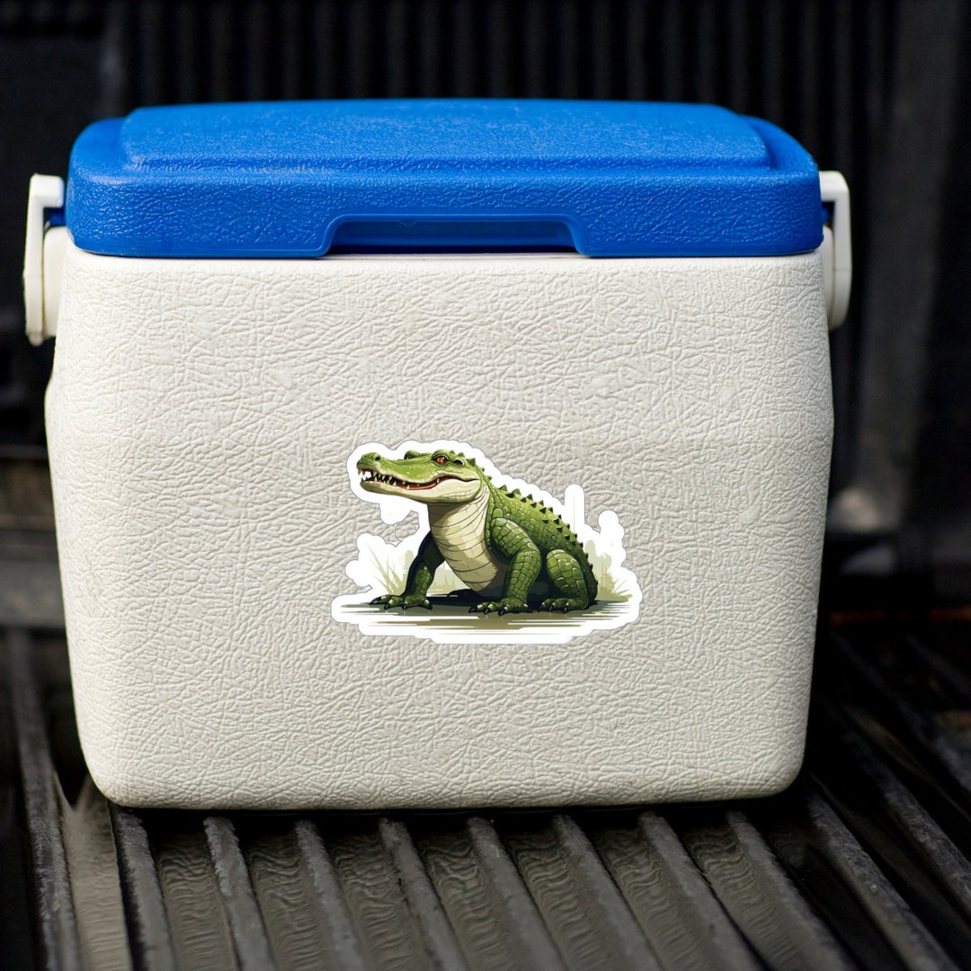 Die-cut Stickers, Alligator Sticker, Tumbler Alligator Sticker, Laptop ...