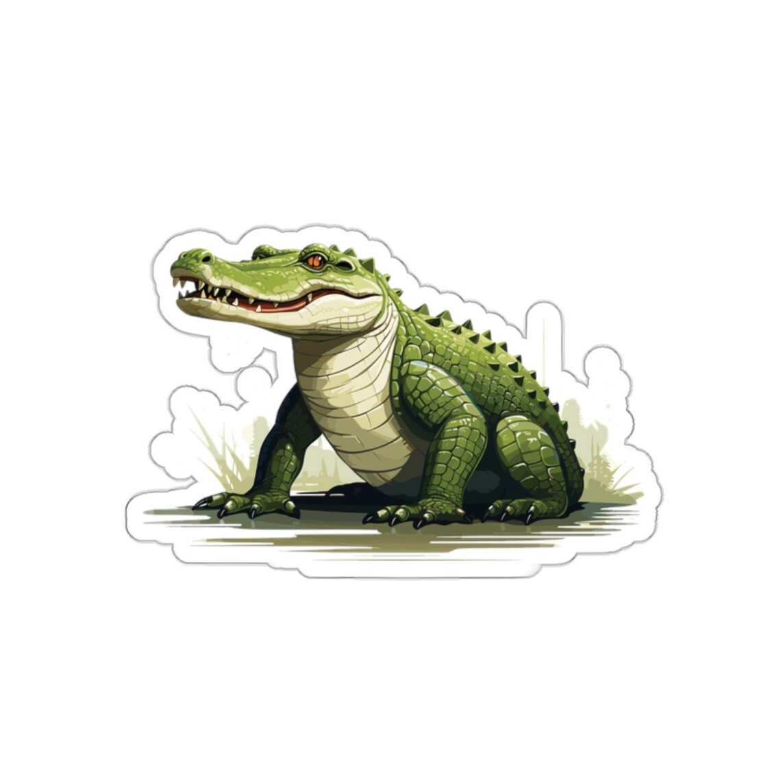 Die-cut Stickers, Alligator Sticker, Tumbler Alligator Sticker, Laptop ...