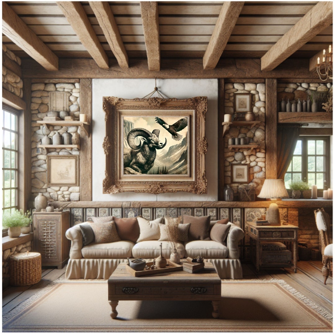 Big Horn Ram Picture, Grand Canyon Home Decor, Mountain Home Decor ...