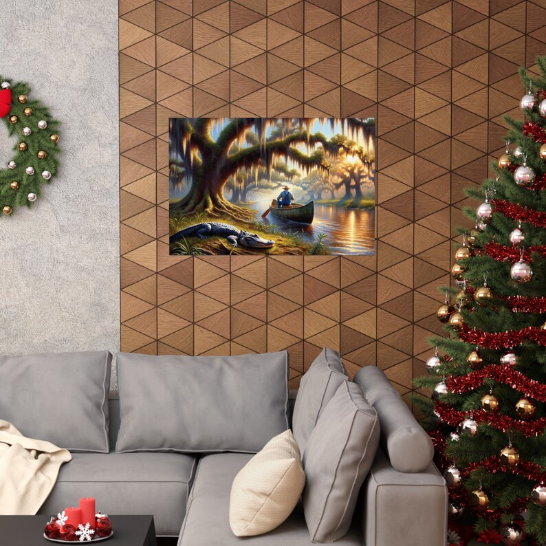 Swamp With Alligator Picture, Louisiana Swamp Wall Hanging, Florida ...