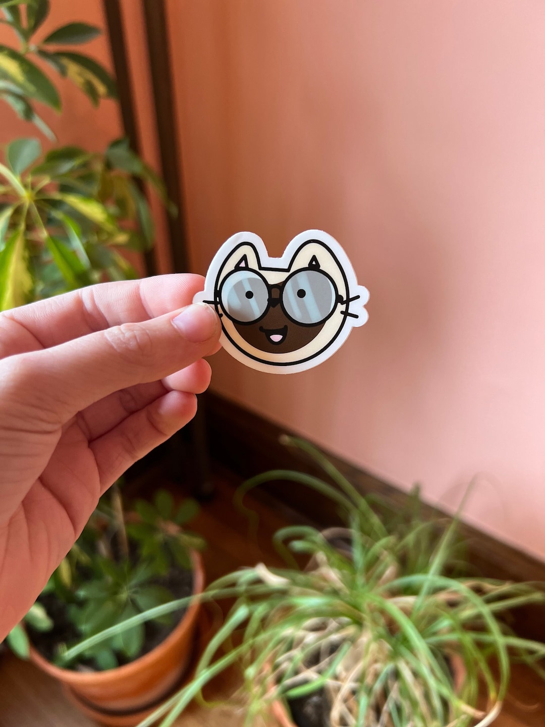 Hand-drawn Cat Sticker - Etsy