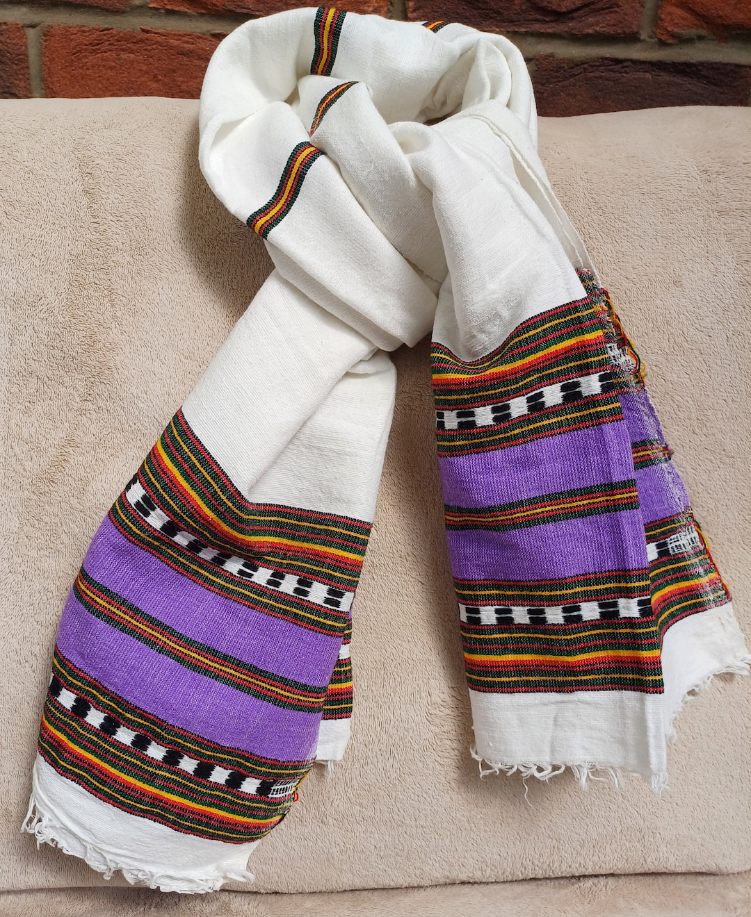 Habesha Cotton Netela/scarf(05), Hand-made Cotton Shawl, Cotton Scarf ...