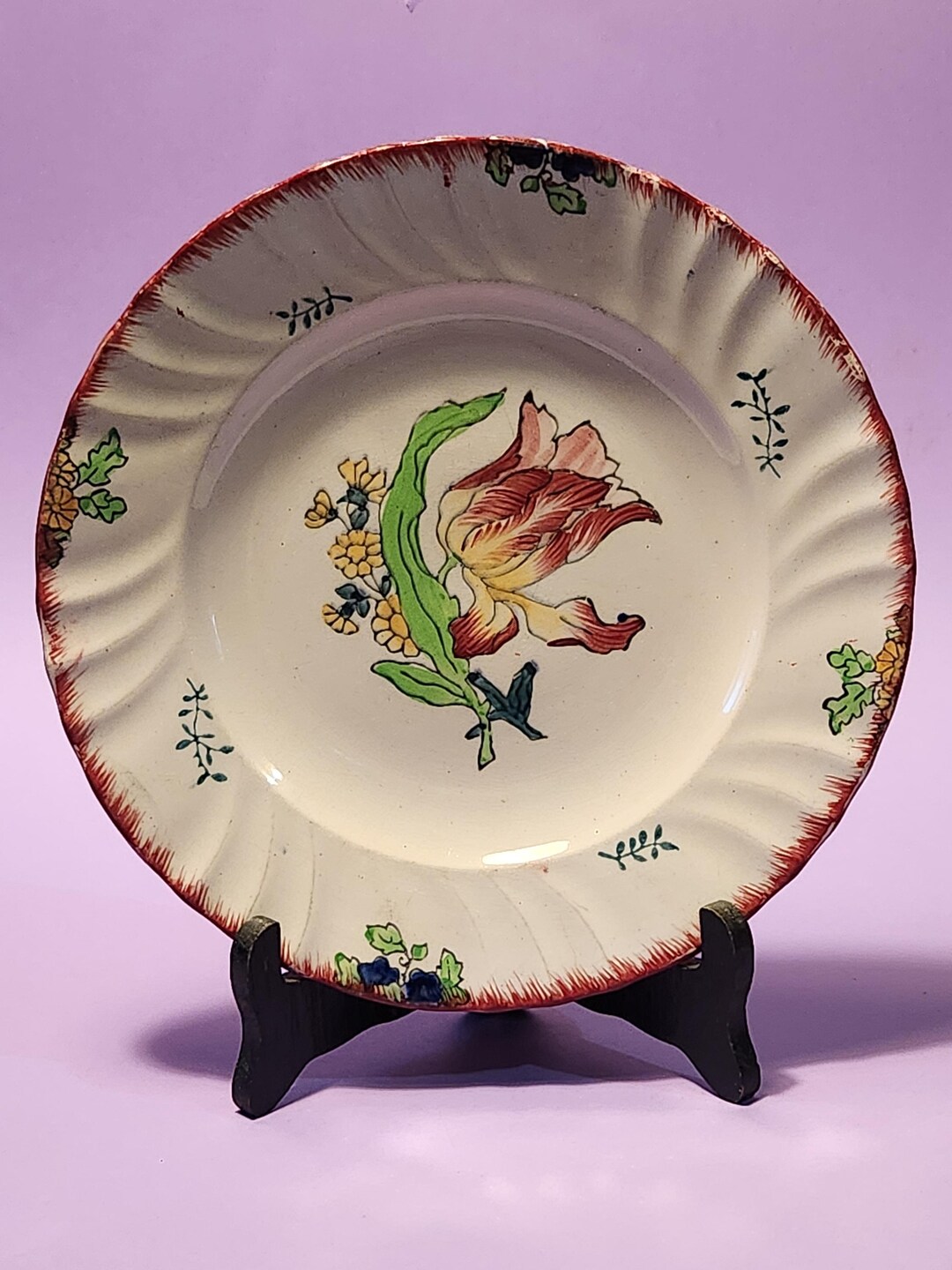Magnificent Antique Longwy Flat Plate, Marseille Model - Etsy