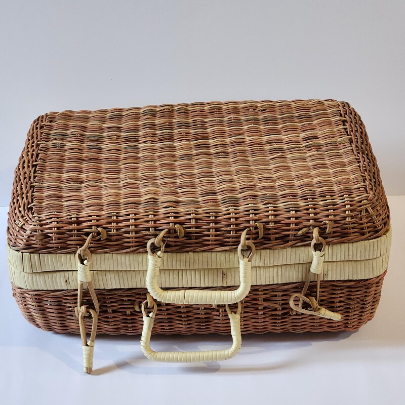 Wicker Suitcase - Etsy