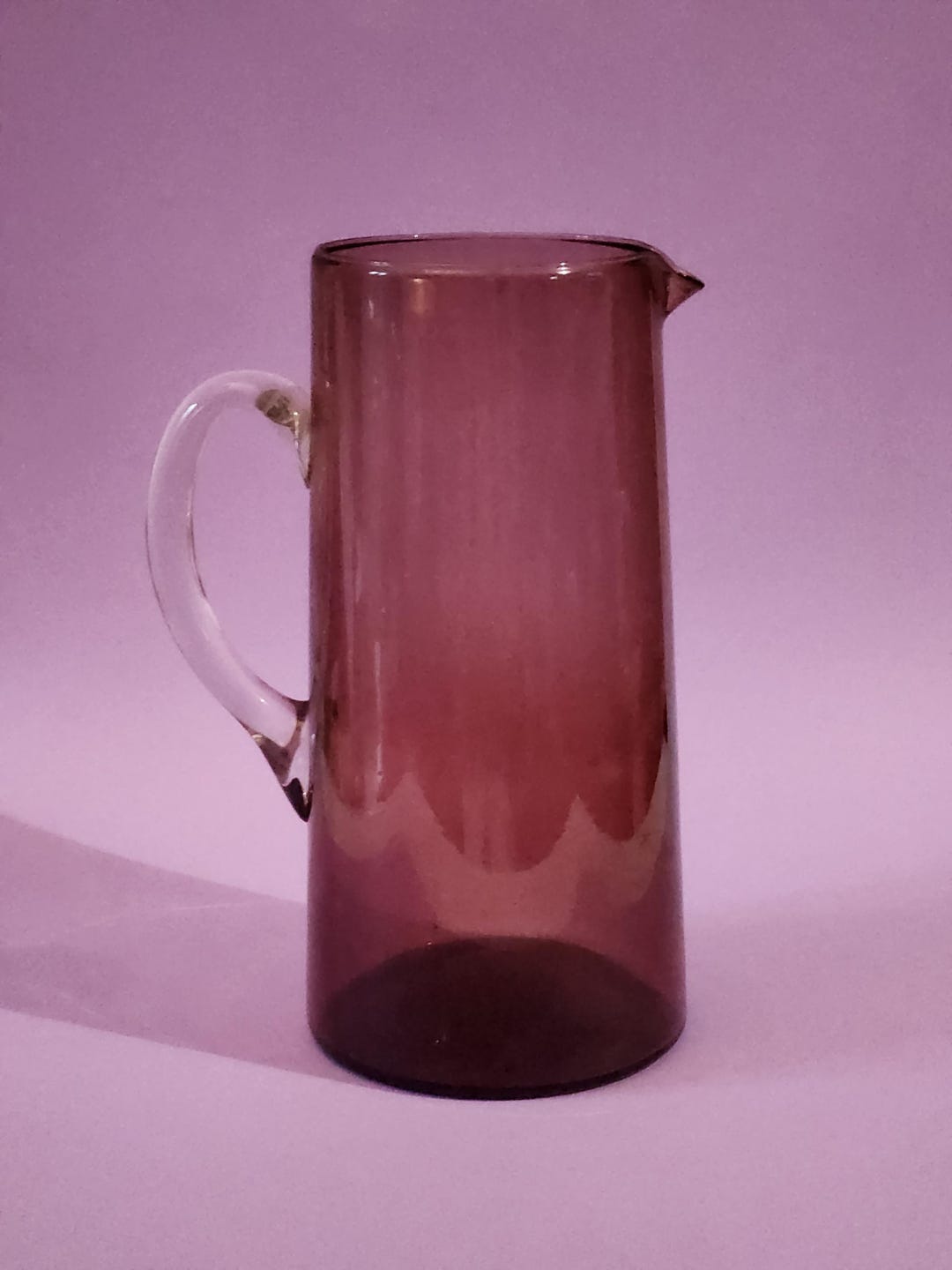 Large Vintage Stained Glass Pitcher - Etsy