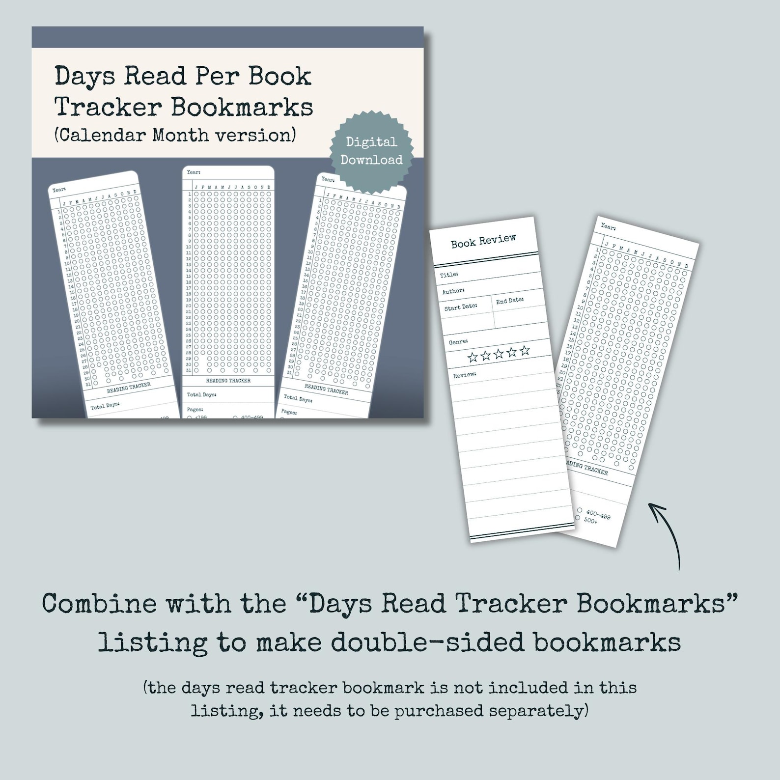 Printable Book Review Bookmark | Book Rating | Book Reading Tracker ...