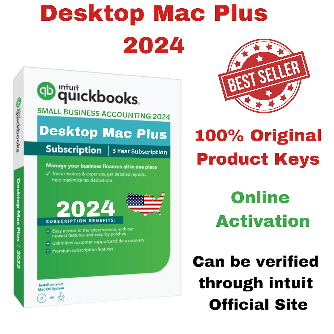 Quickbooks Desktop Mac Plus Desktop 2024 No Payroll Included Latest US ...
