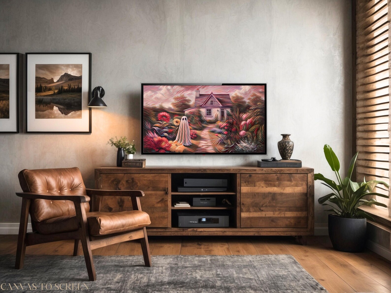 Haunting Floral Cottage - Halloween Tv Art - Digital Art for Frame Tv ...