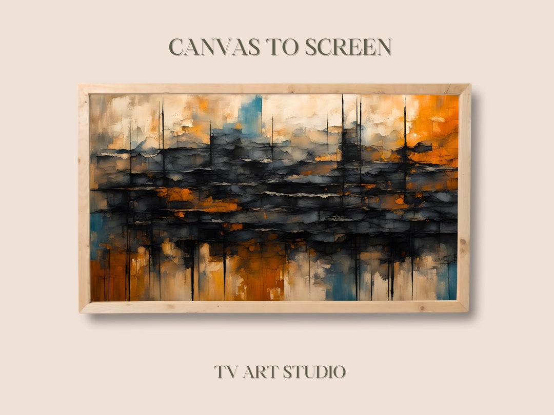 Frame TV Art - Effervescent City at Dusk - Abstract Digital Art - TV ...