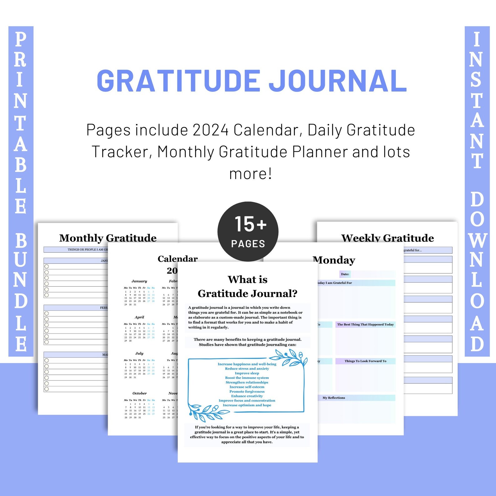 Gratitude Journal, Self Reflection Journal, Gratitude Journal Printable ...