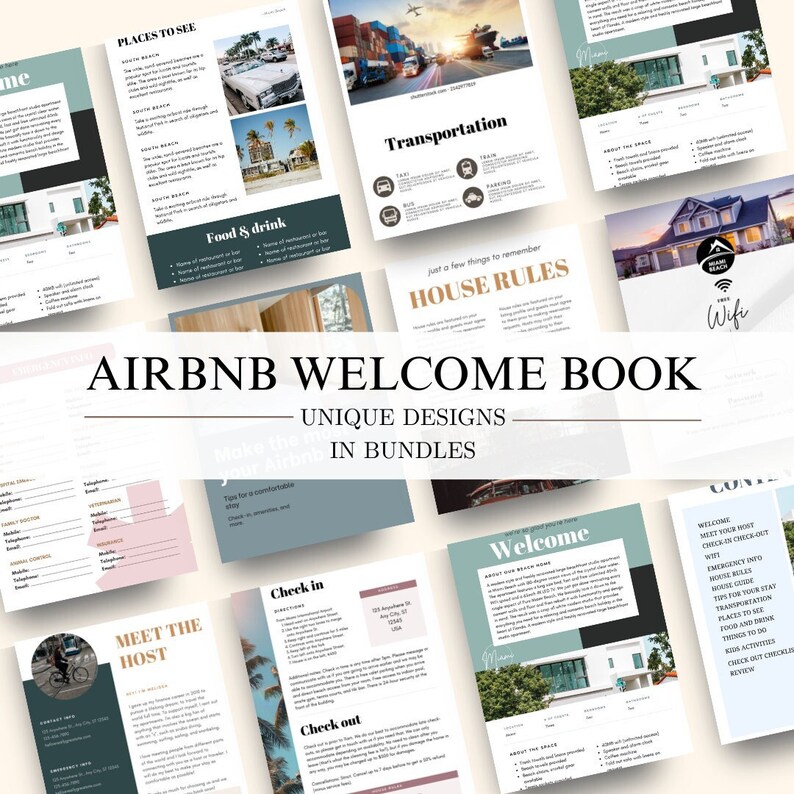 Airbnb Beach Home Rental Templates, Rental Property Management, Online ...